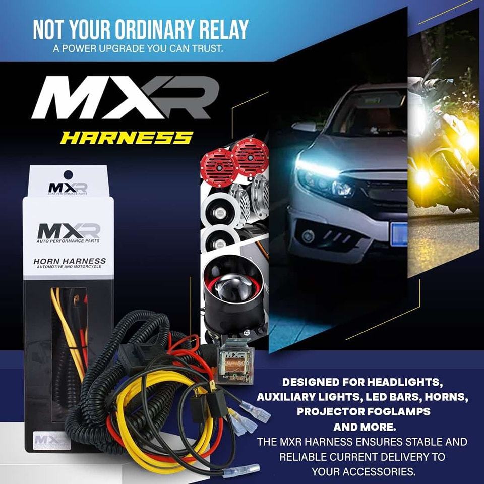 MXR HORN HARNESS | DURABLE LONG WIRE 80A RELAY | SUITABLE TO ANY HORN ...
