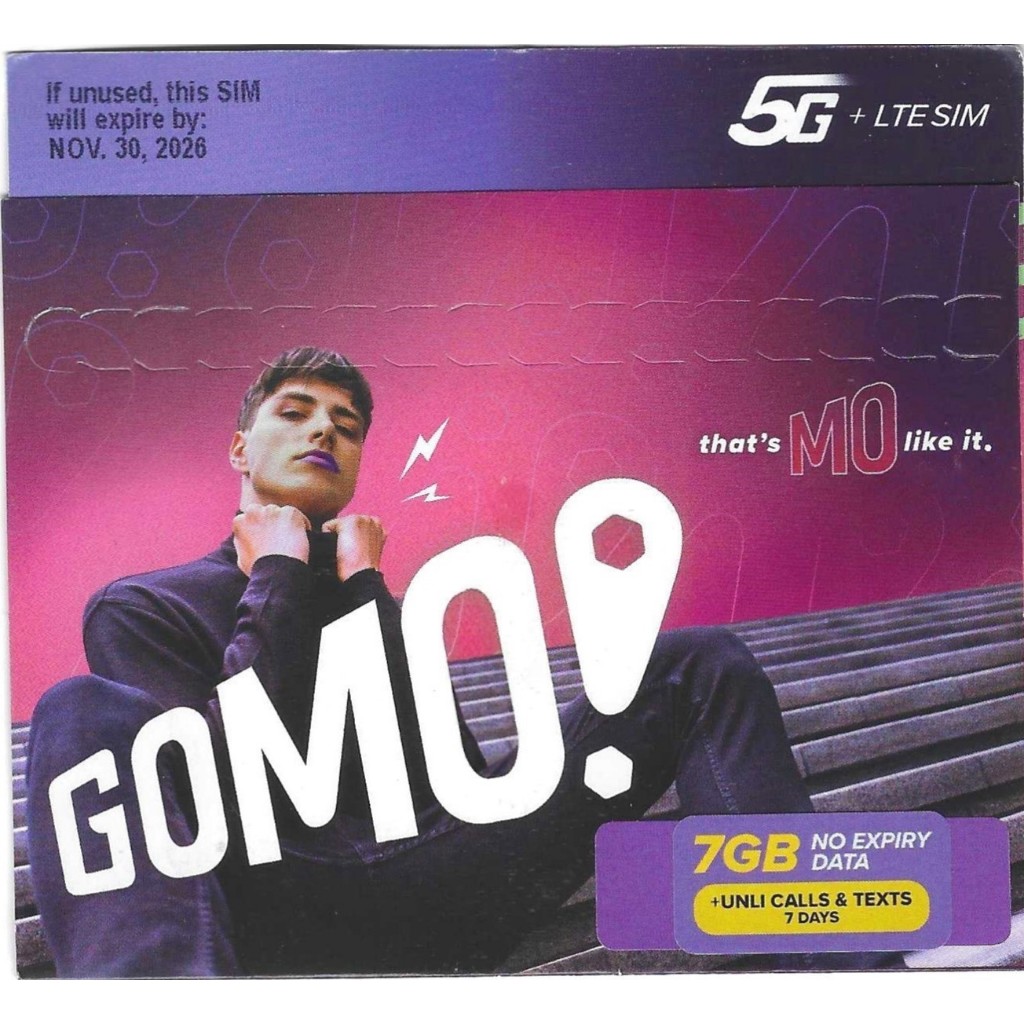 GOMO 5G + LTE SIM FREE 7GB NO EXPIRY DATA (WITH UNLI CALLS AND TEXTS FOR 7 DAYS) | Shopee ...