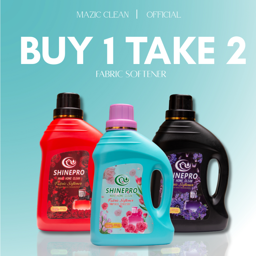 Buy1get2 Shinepro Fabric Softener Sulit Set, 560mlx3 bottle, Laundry Helper, soften clothes ...