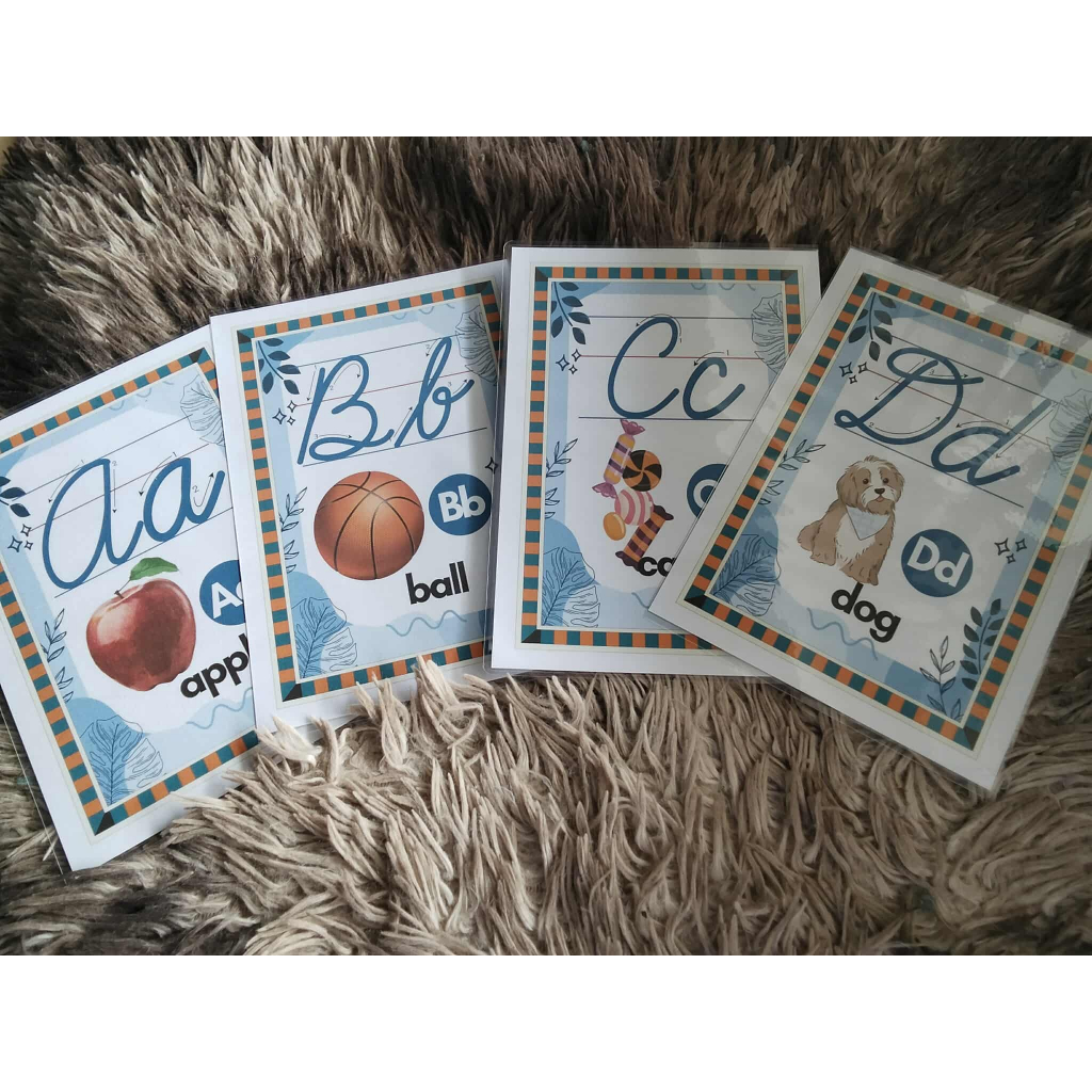 Laminated Cursive A-Z for classroom decorations/a5 size/ a-z flash ...