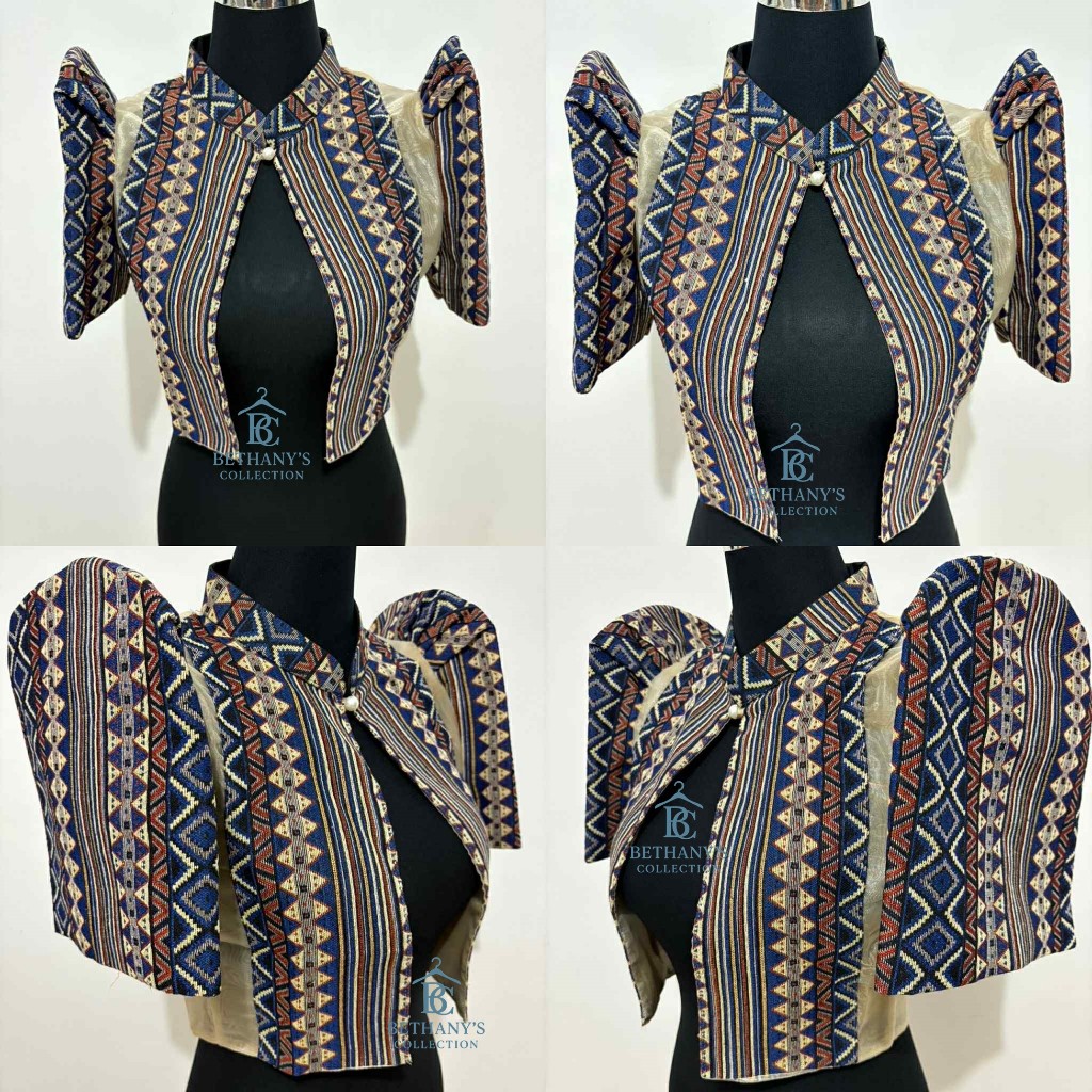 Modern Filipiniana Bolero Ethnic Design | Shopee Philippines