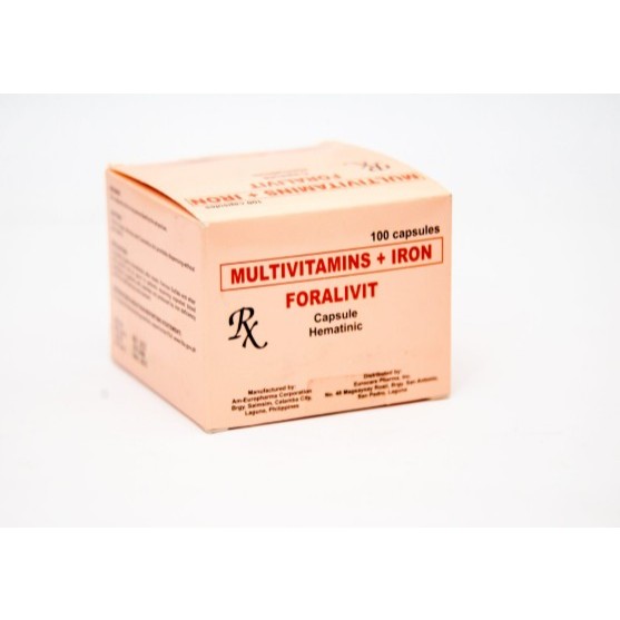 FORALIVIT - Multivitamins+Iron (FERROUS+FOLIC+VITAMIN B-COM CAP) 10'S ...