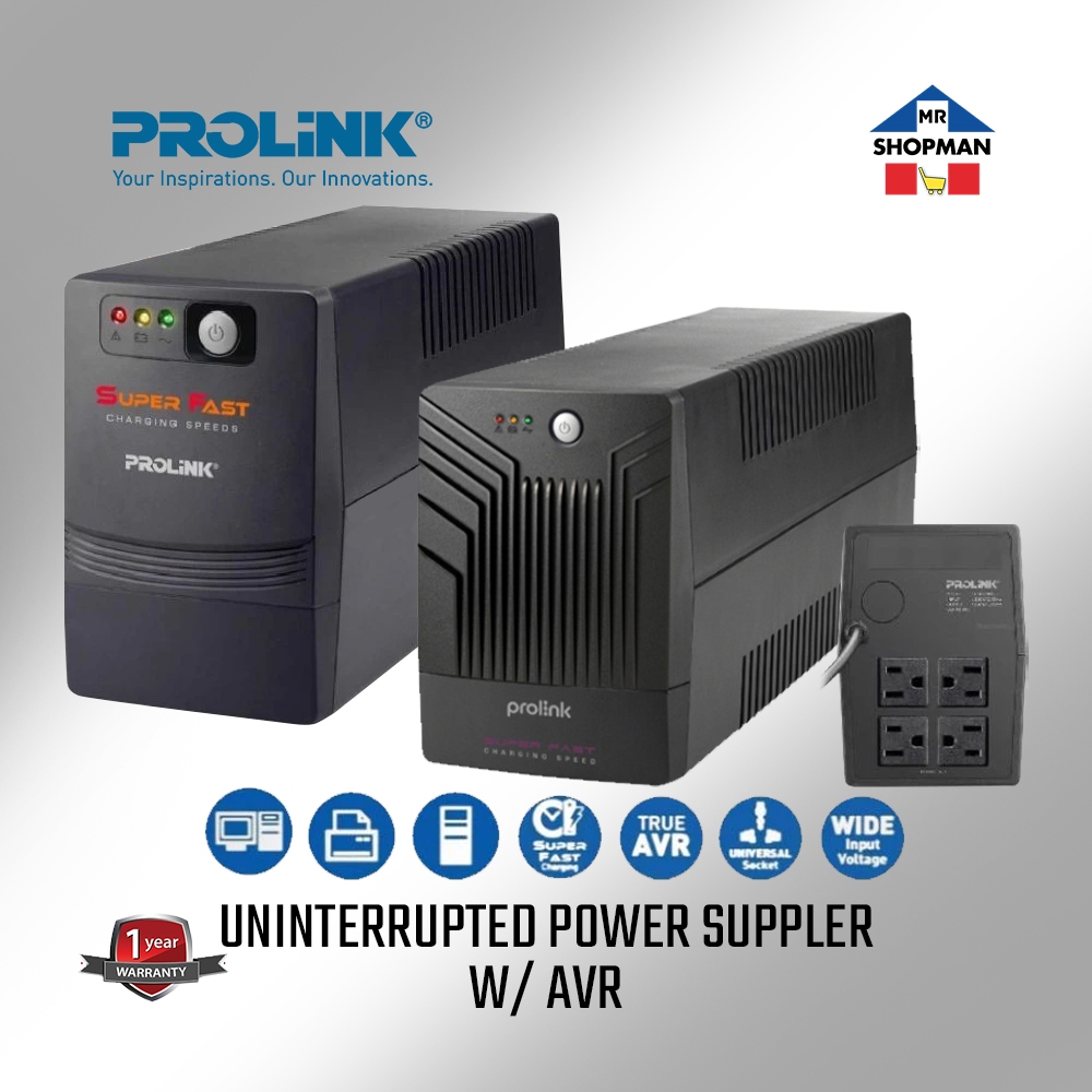 Prolink UPS 650Va 390W PRO701SFC / PRO700SFC Power Surge Protector ...