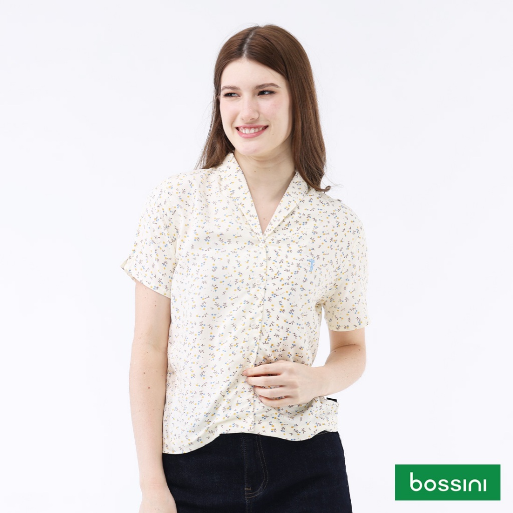 Bossini Ladies Woven Printed Rayon Short Sleeve Blouse OST04-0228 ...