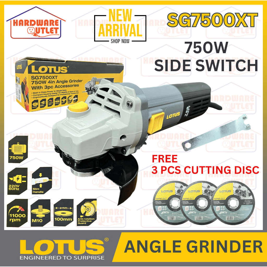 Lotus Angle Grinder 750W SG750X or SG7500XT | Shopee Philippines