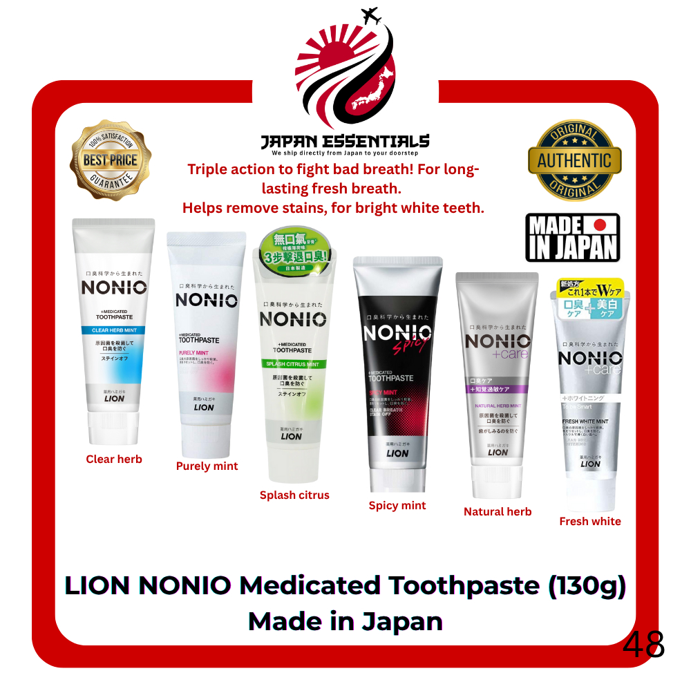 LION NONIO Medicated Toothpaste (130g) Made in Japan | Shopee Philippines