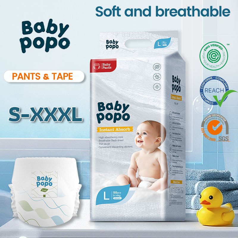 Babypopo Baby Diapers Pull-up Pants All size S-XXXL Breathable Diaper ...