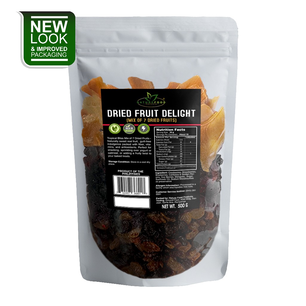 NATUREFOOD Mix of 7 Dried Fruits (Organic, Healthy Low Carb Diet Snacks ...