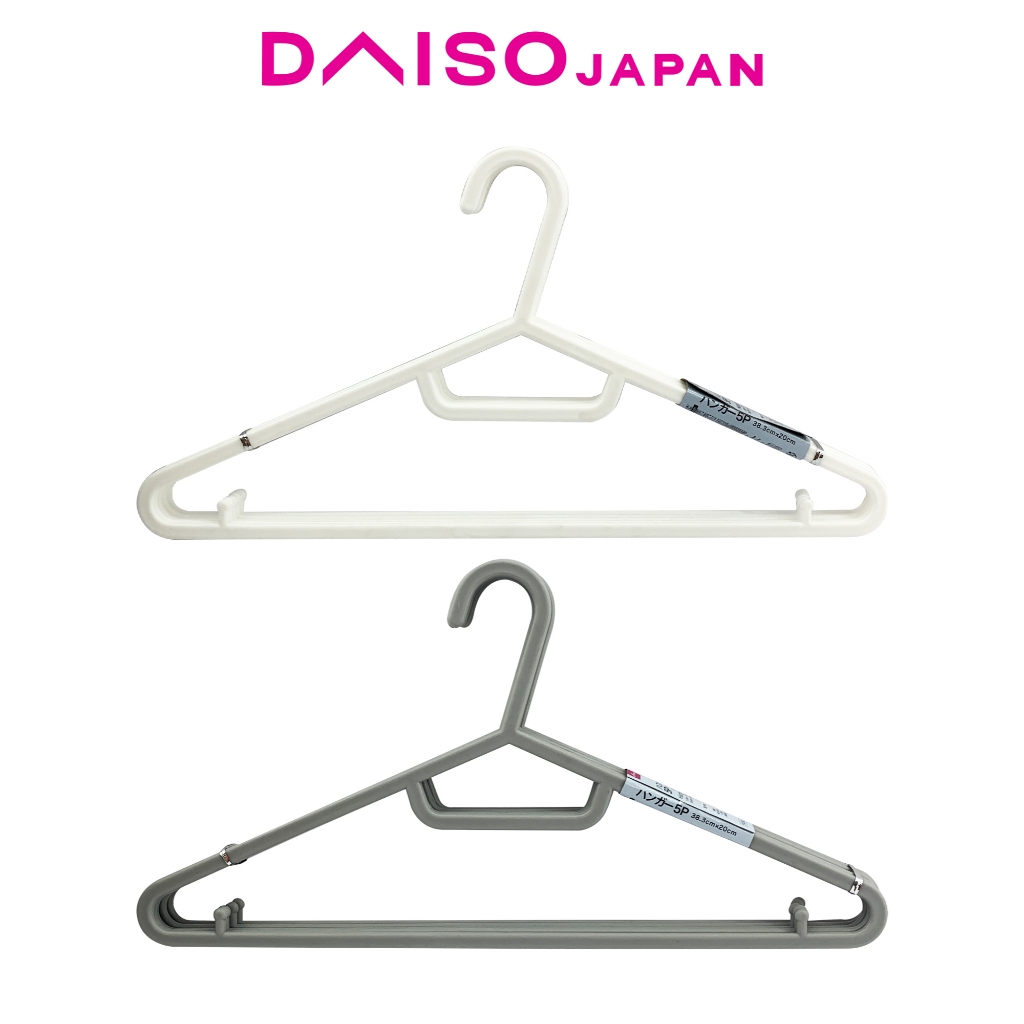 Daiso Hanger 38.3cmx20cm (5pcs) | Shopee Philippines