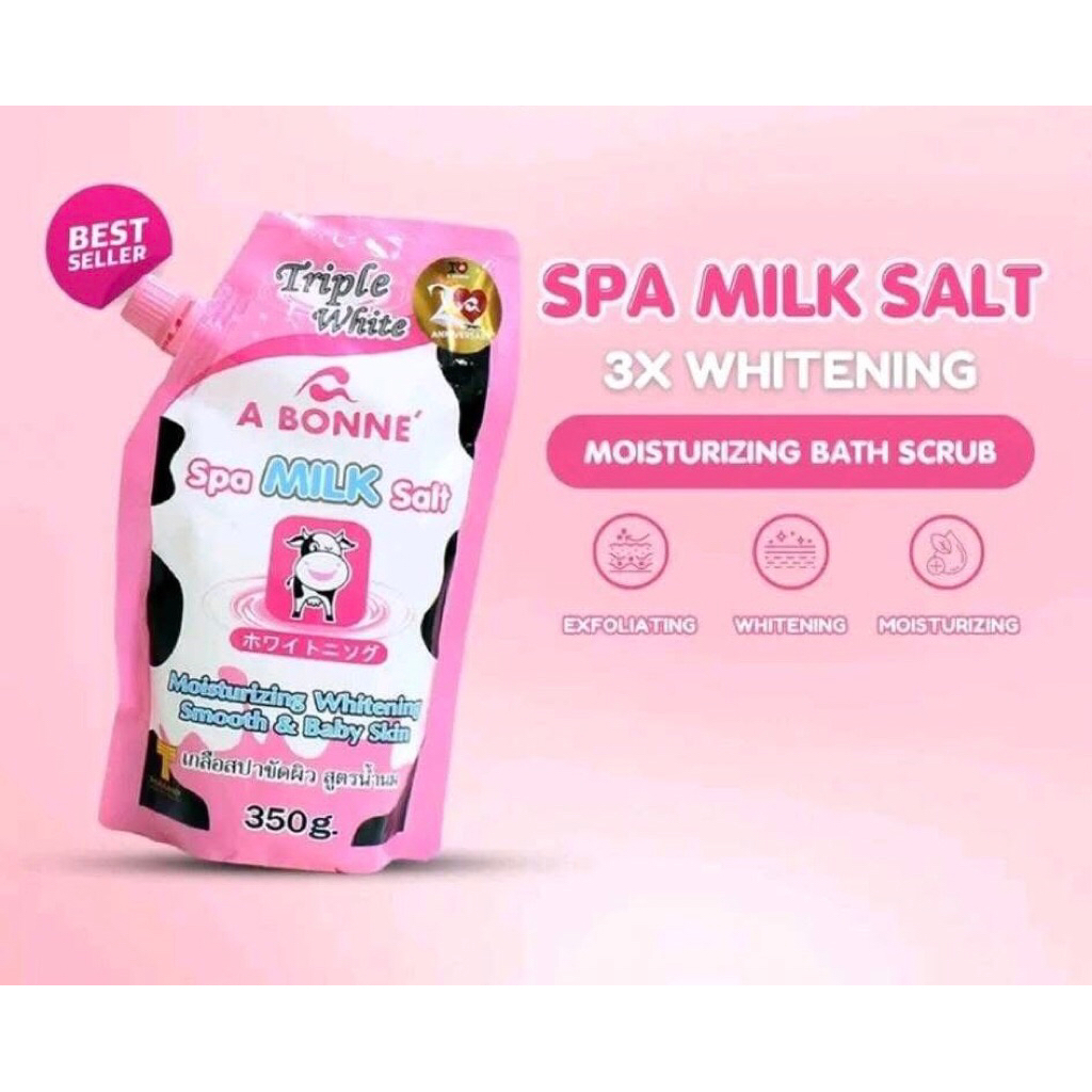 A BONNE' SPA MILK SALT SCRUB 350g with cap | Shopee Philippines