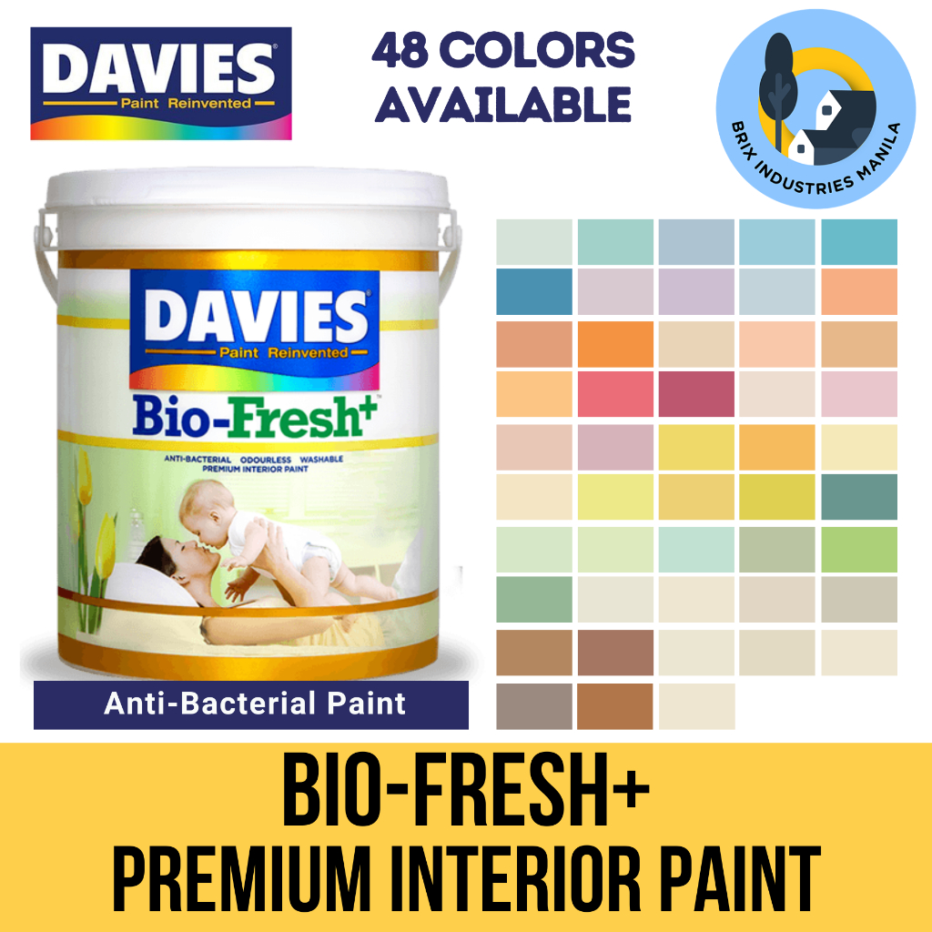 Davies Bio-Fresh Anti-Bacterial Odorless Water-Based Paint 4 Liters ...