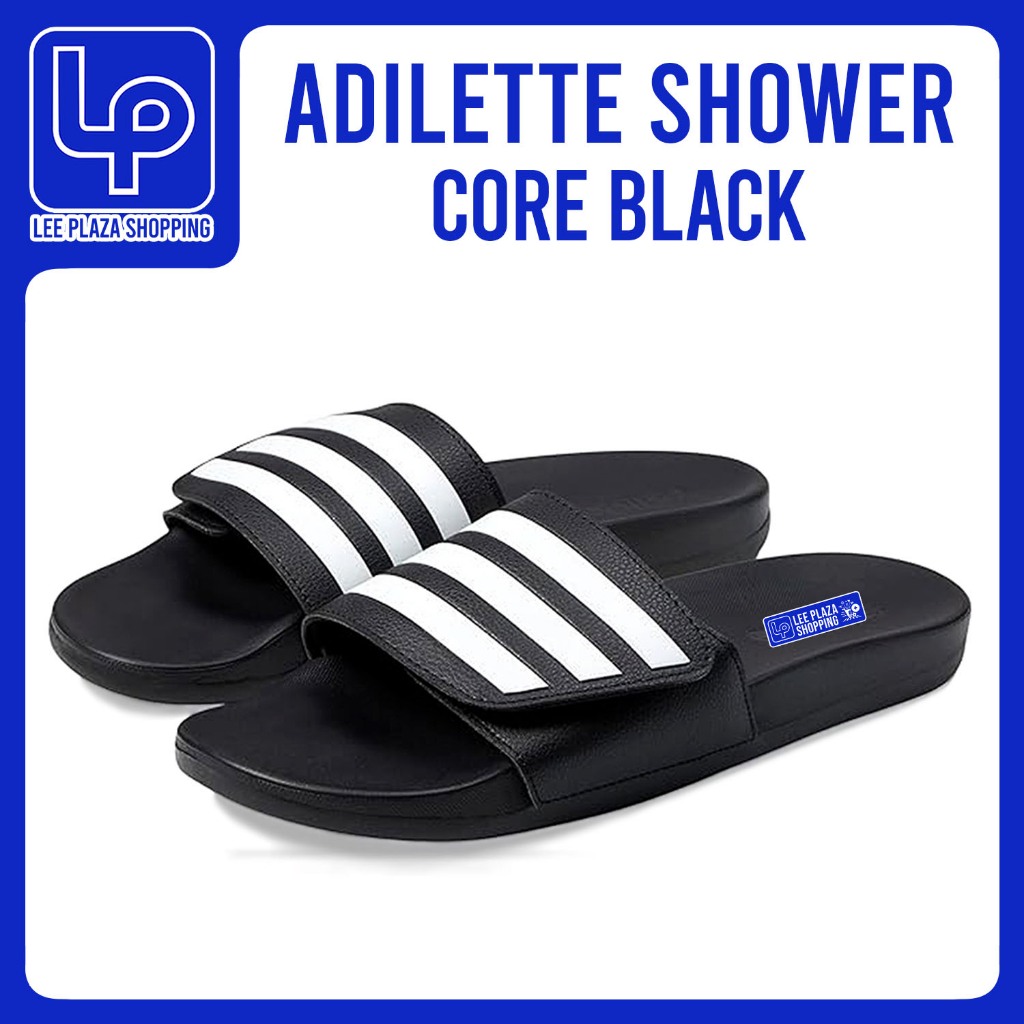 Adi Men's Adilette Comfort Adjustable Slides Sandal/Slipper Core Black ...
