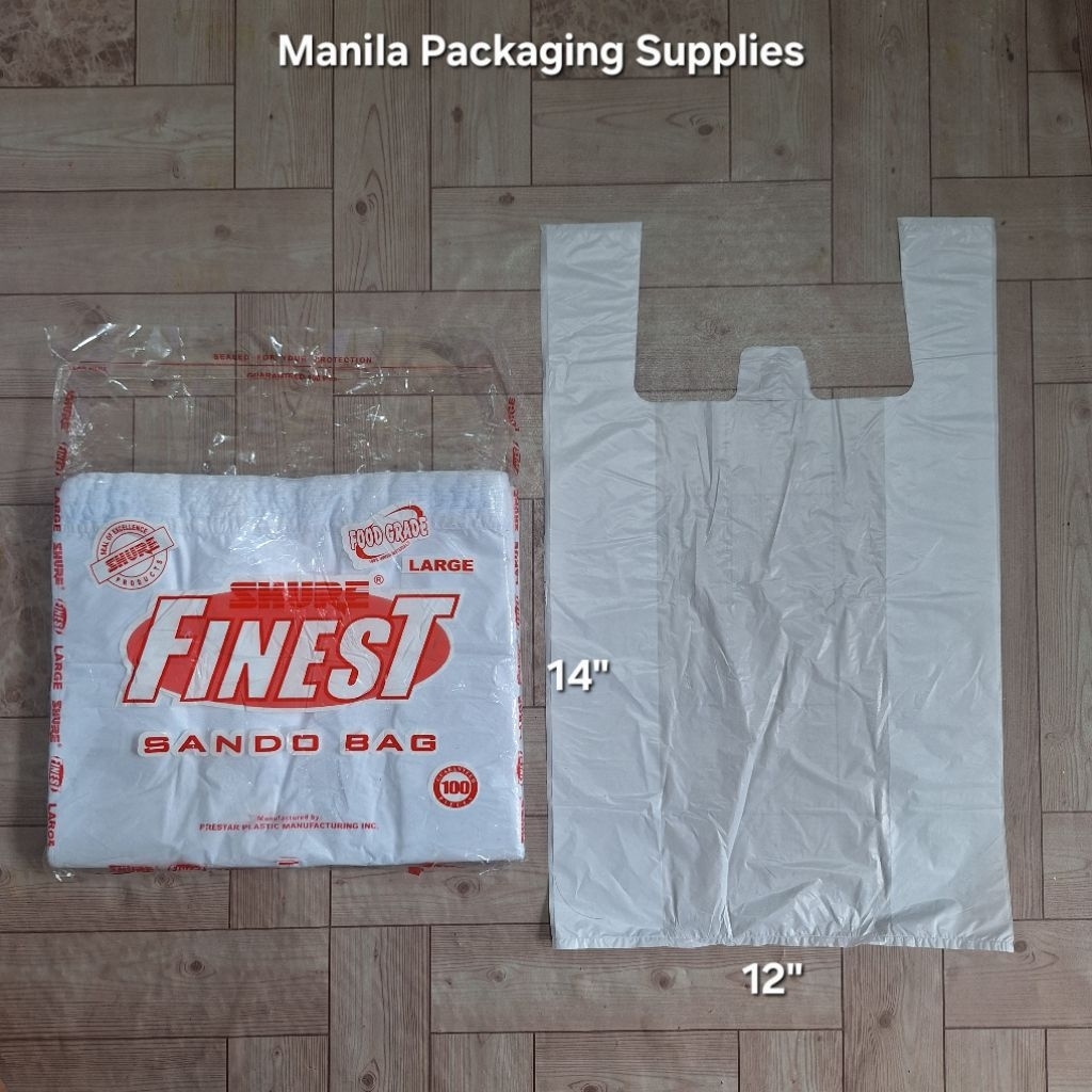 [100 pcs] White Shure Finest plastic Sando bag | Shopee Philippines