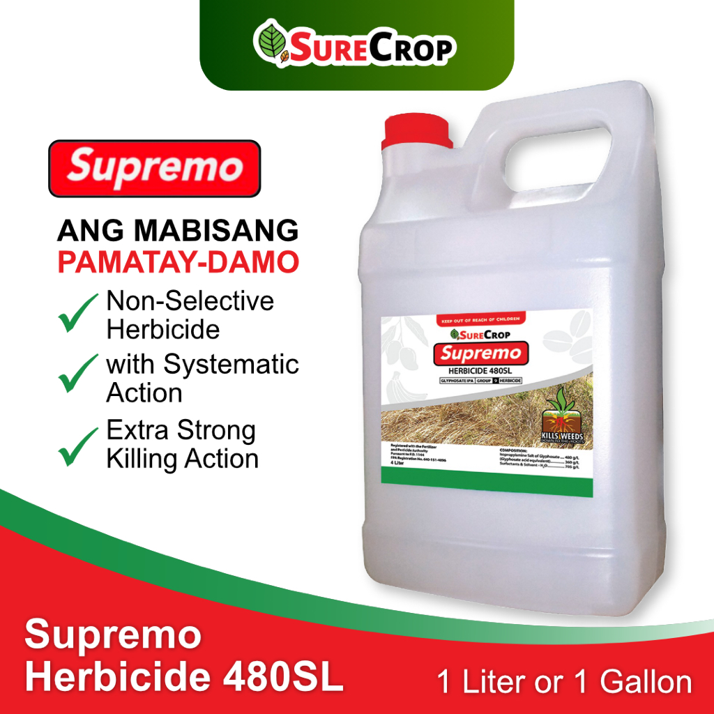 Supremo 480SL, Grass & Weed Killer, Zero Grass, Eliminator, Round Up ...