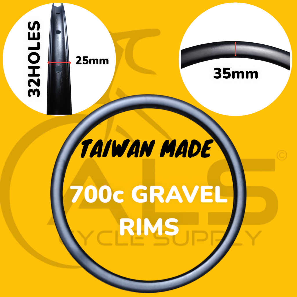 700c / 29er 35mm TUBELESS READY BIKE RIMS 32H FOR GRAVEL / ROAD / MTB ...