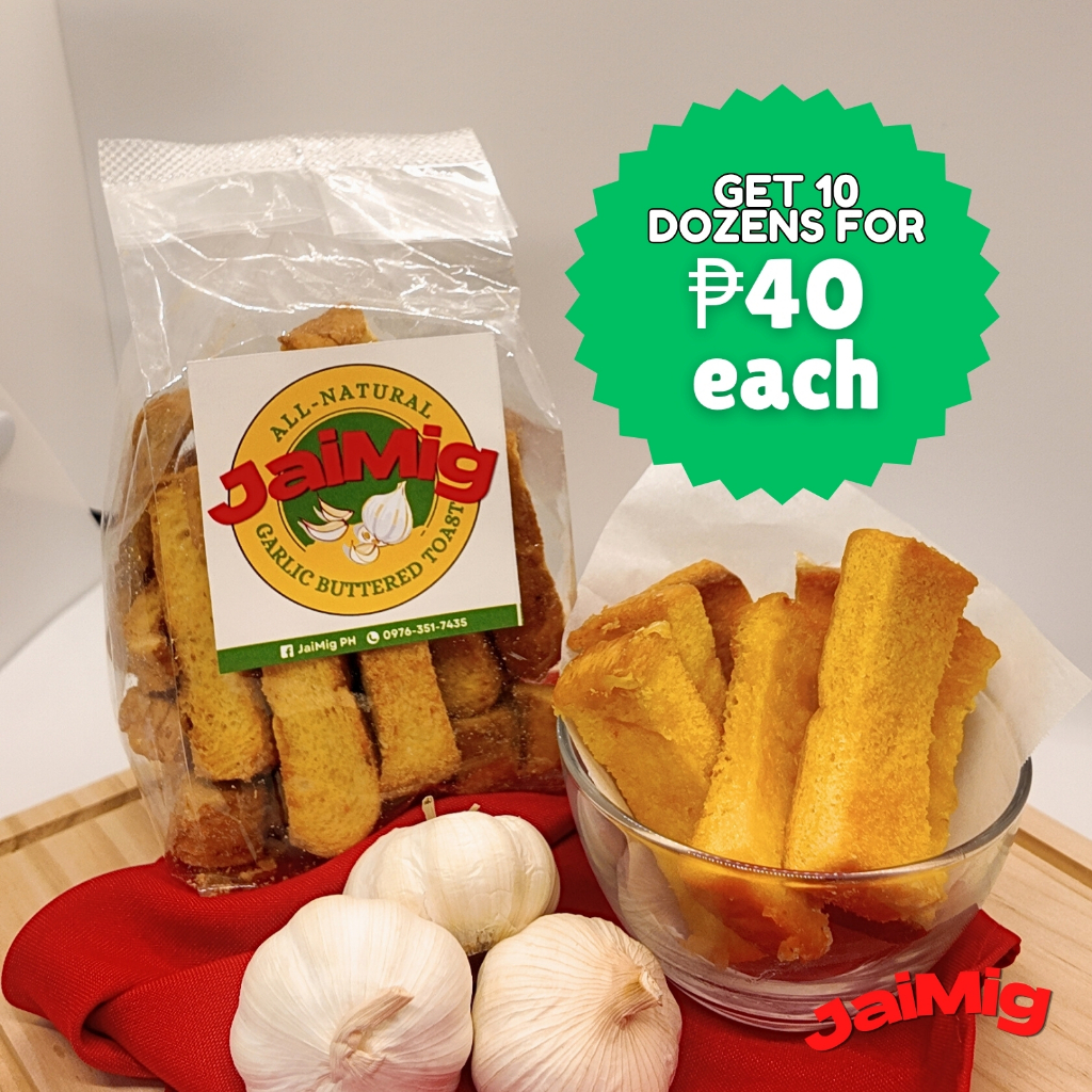 JaiMig PH Garlic Buttered Biscocho Toast x 120 packs (WHOLESALE ...