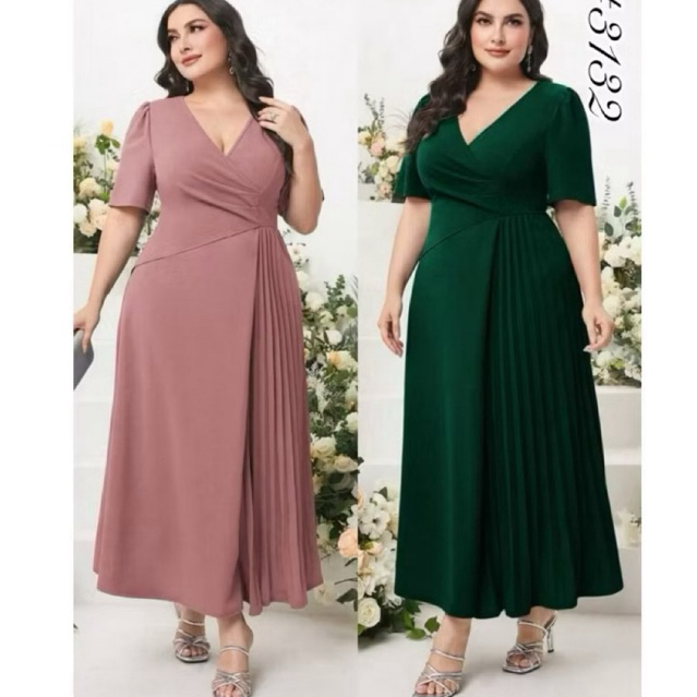 melody 3132 plus size plain maxidress can fit to XL | Shopee Philippines