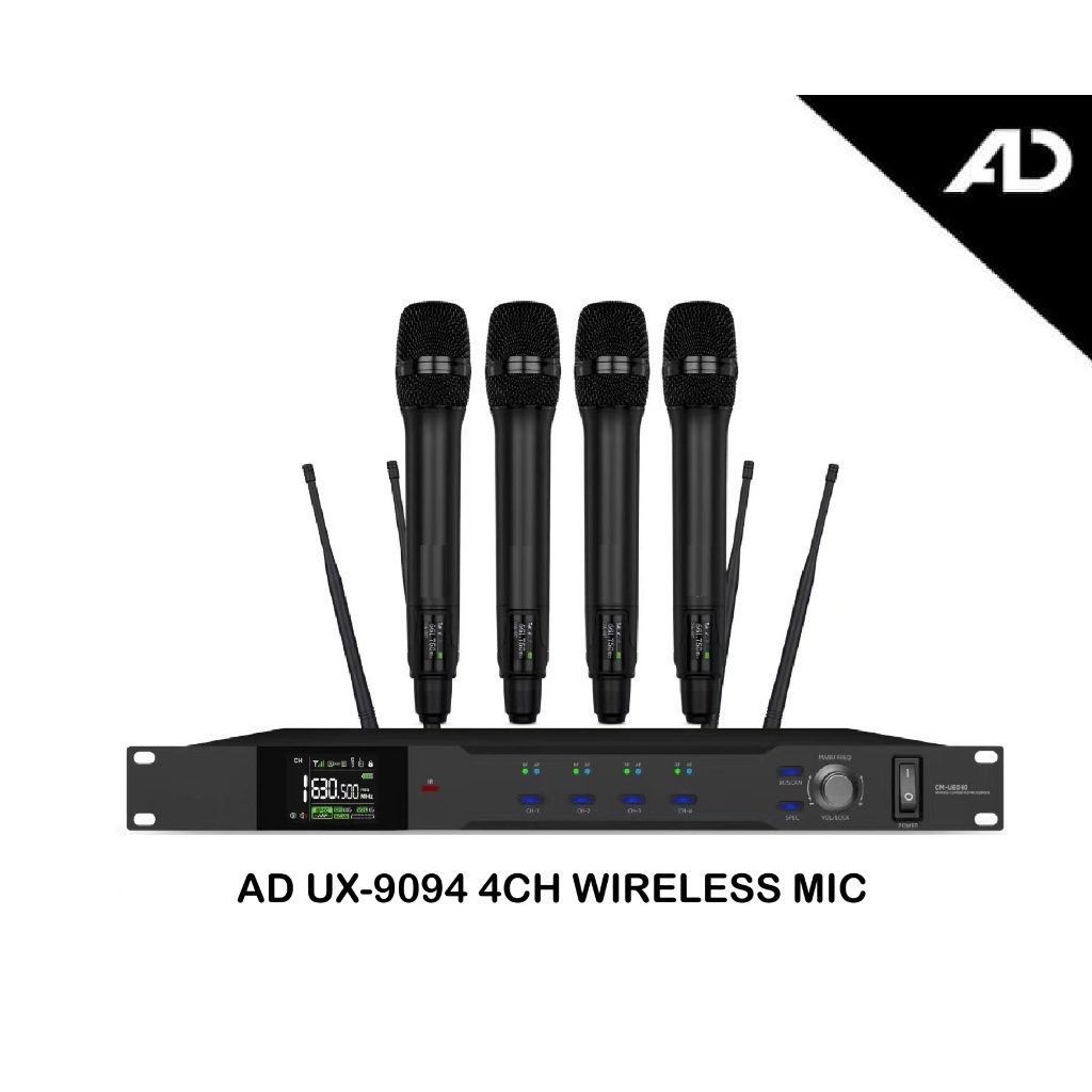 AD UX-9094 4CH MIC WIRELESS MICROPHONE | Shopee Philippines
