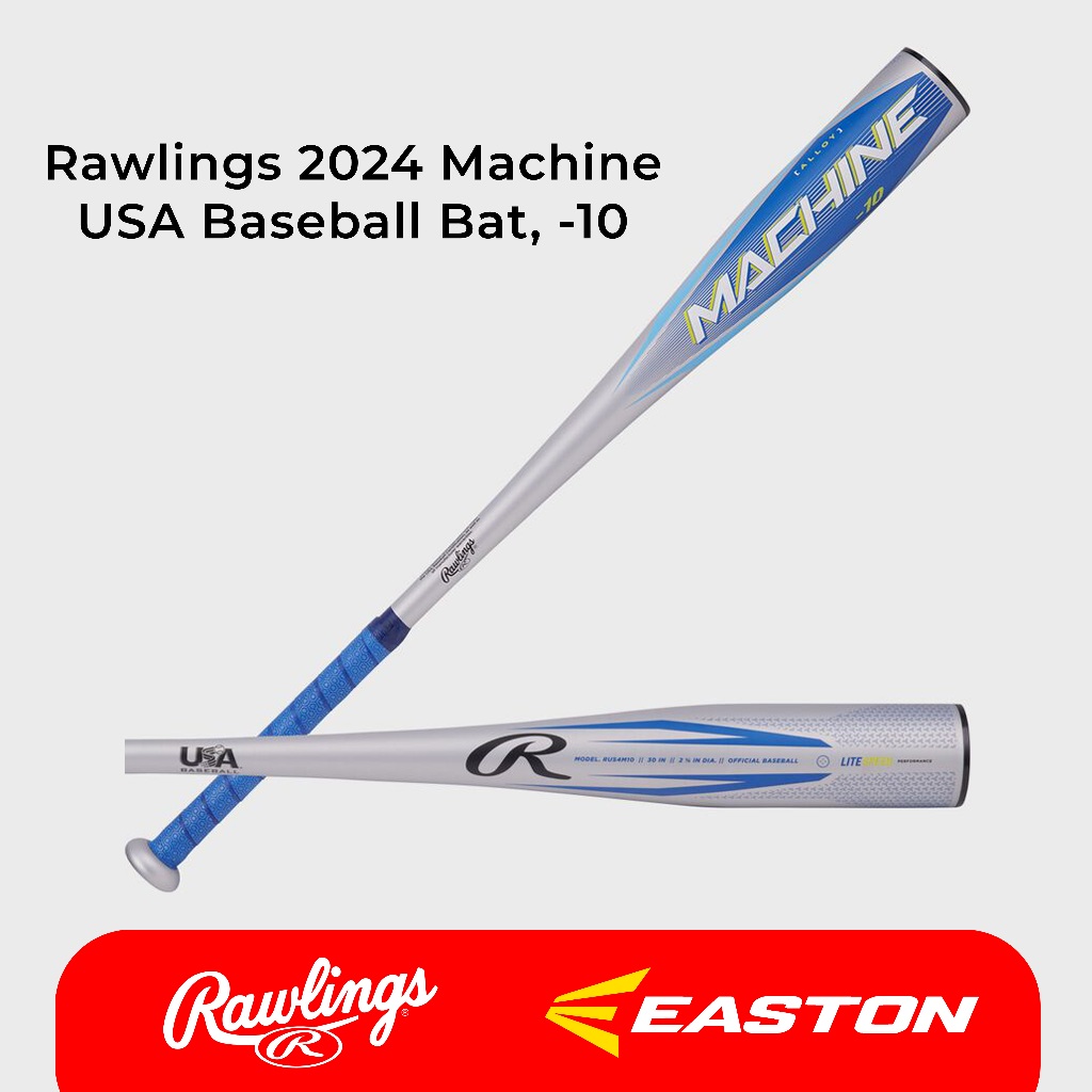 Rawlings Machine RUS4M10 30/20 Elementary Youth Baseball Bat Drop -10 2 ...