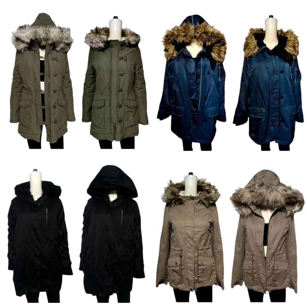 Pre Loved and ukay Parka and Wool coats winter jackets with fur hood ...