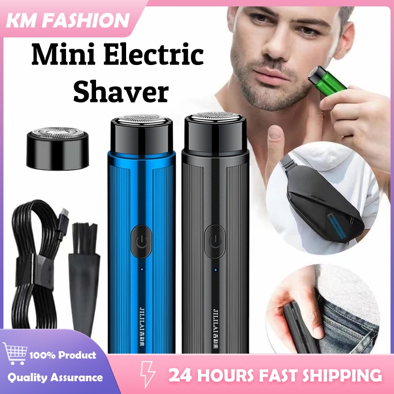 KM Portable Men's Rechargeable Electric Shaver Mini Flawless Facial ...
