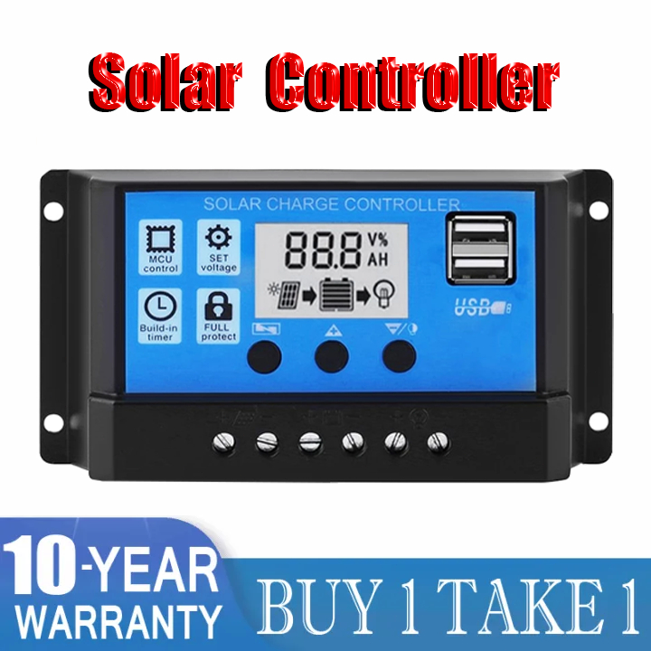 100A 30A Solar Panel Charge Controller 12V/24V Fully Automatic Solar ...