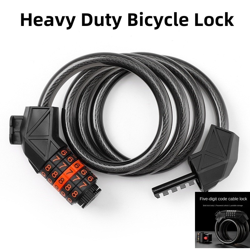 Kids Bike Lock: 5-Digit Heavy Duty Combo | Weatherproof Anti-Theft ...