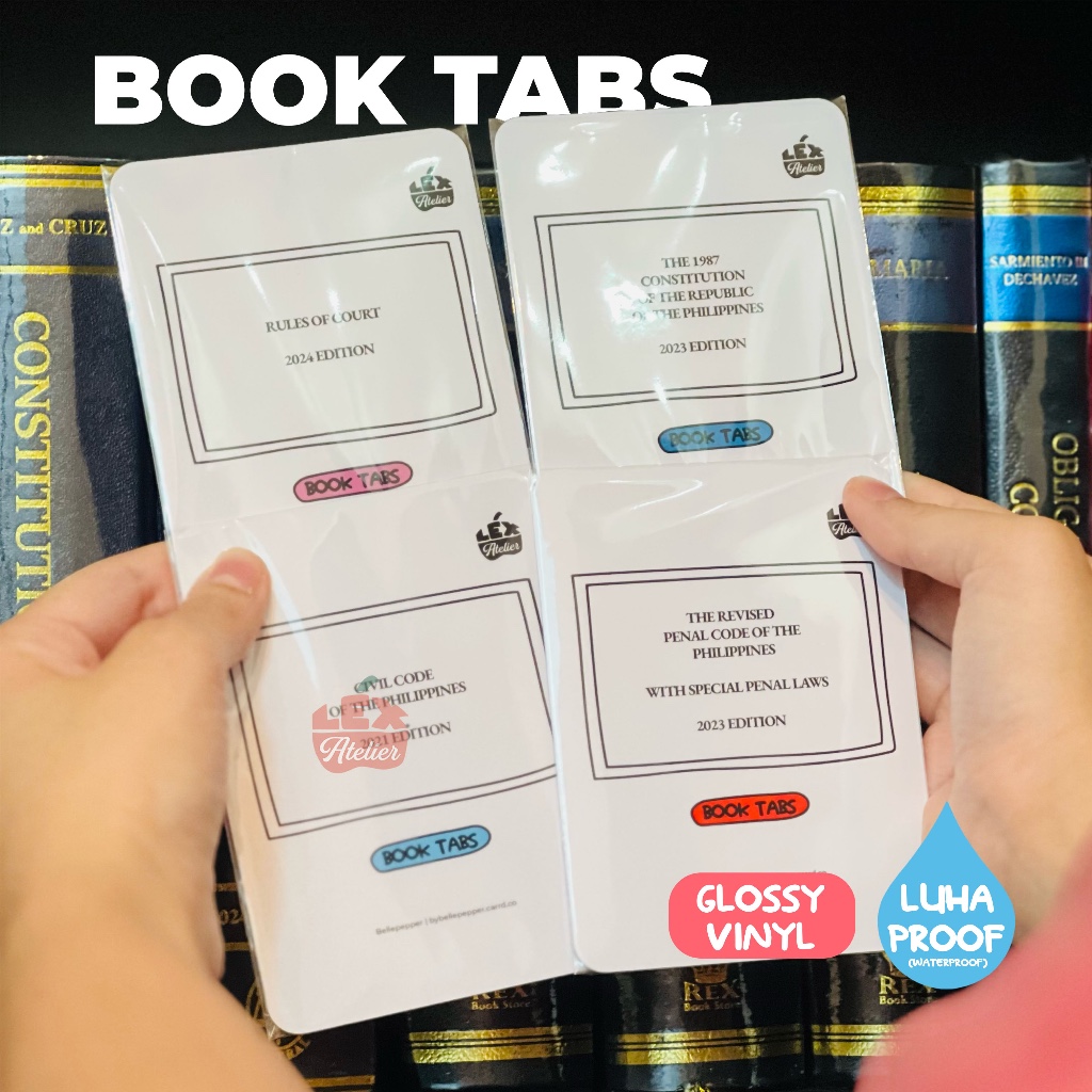 Law Book Tabs / Codal Index Tabs – Waterproof Vinyl | Lex-Atelier ...