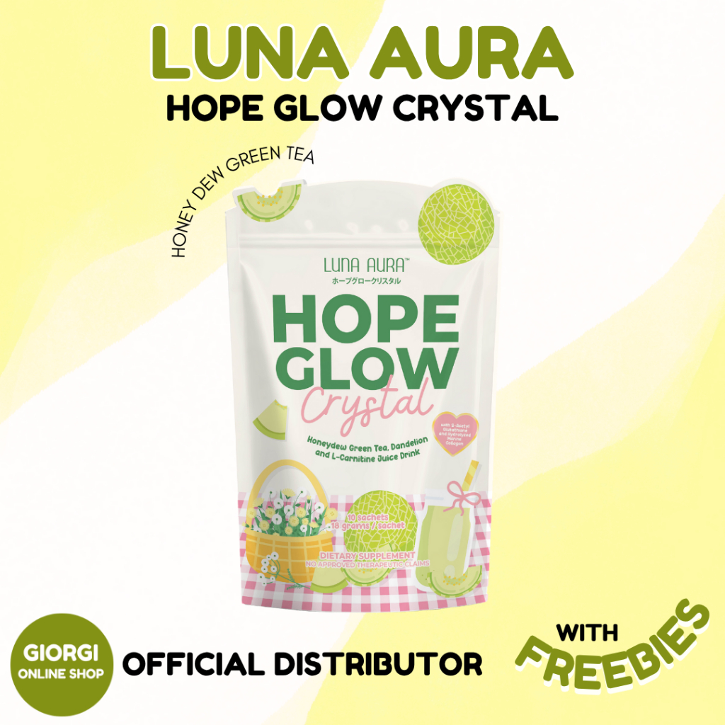 LUNA AURA Hope Glow Crystal Honey Dew Green Tea Flavor Juice Beauty ...