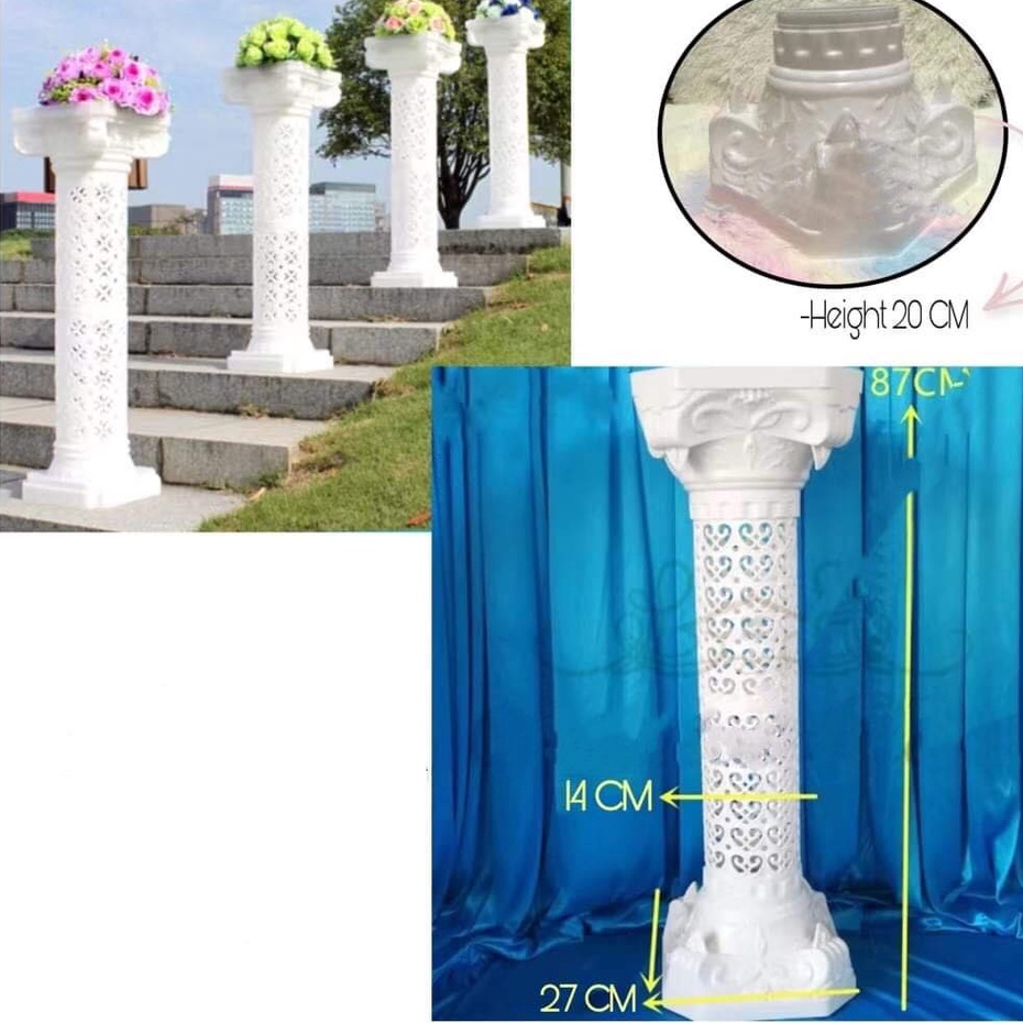 White Plastic Stand Wedding Pillar Decoration Perfect for Any Event ...