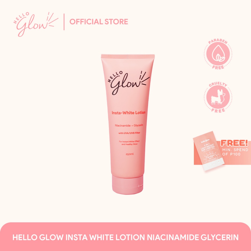 Hello Glow Insta White Lotion 250ml (Whitening Lotion) | Shopee Philippines