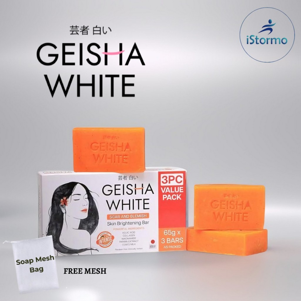 Geisha White Skin Brightening INTENSE Bar Soap Value Pack (65g x 3 bars ...