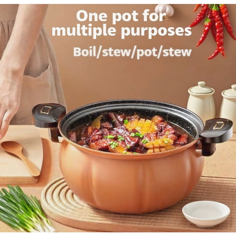 8L Pumpkin Cooking Pot Multifunctional Non Stick Micro Pressure Cooker ...