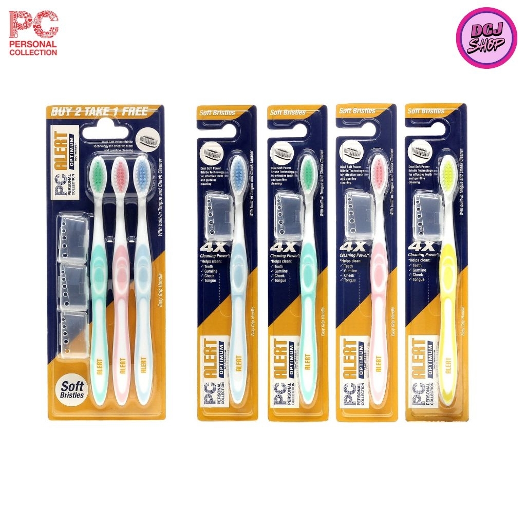 PERSONAL COLLECTION Alert Optimum Toothbrush 3 Pack & Singles | Shopee ...