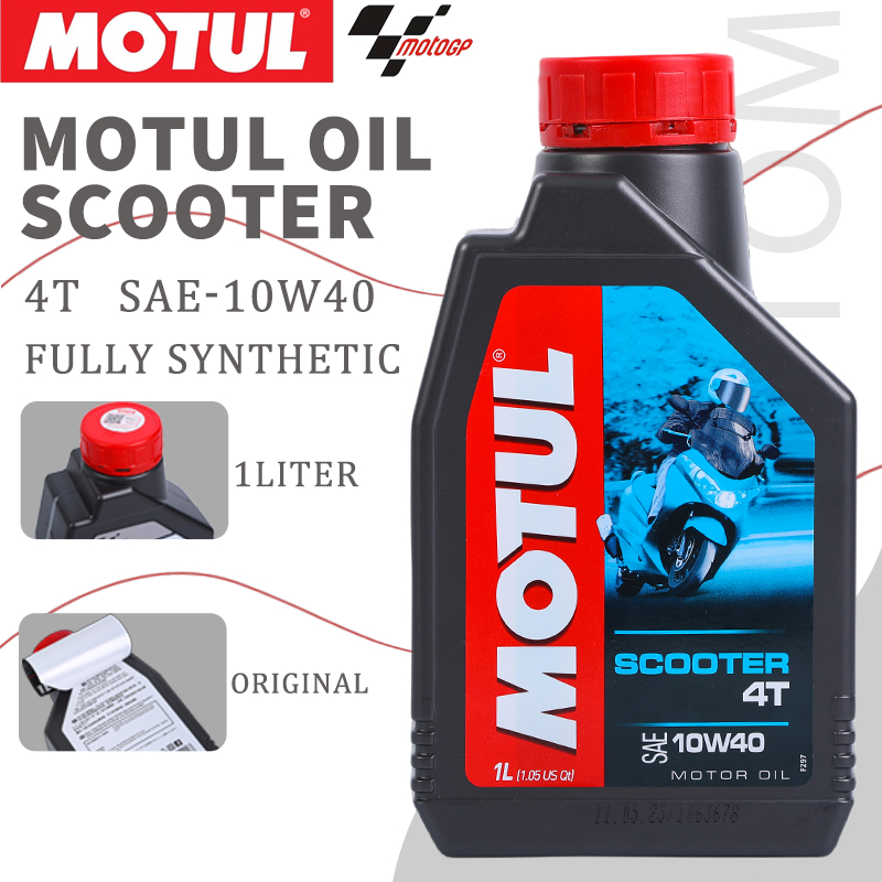 Motul Scooter Oil 10W40 Fully Synthetic 1L 4 Stroke Motorcycle Engine ...