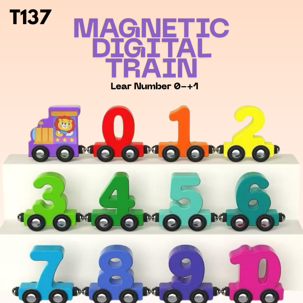 T137 FUN MAGNETIC DIGITAL TRAIN LEARN NUMBERS 0-10 BEST GIFT FOR KIDS ...