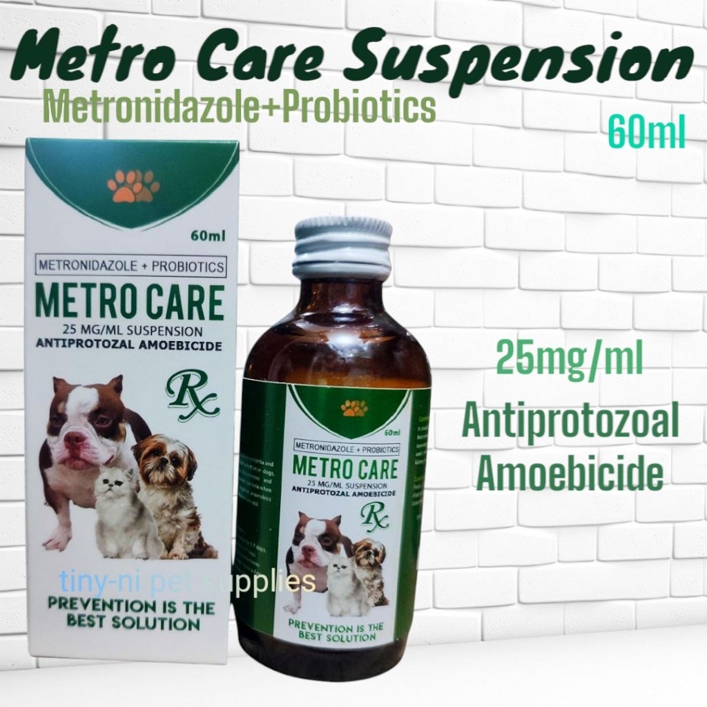 Metro Care Syrup (Metronidazole+Probiotics) for Pet Dog Cat|60ml ...