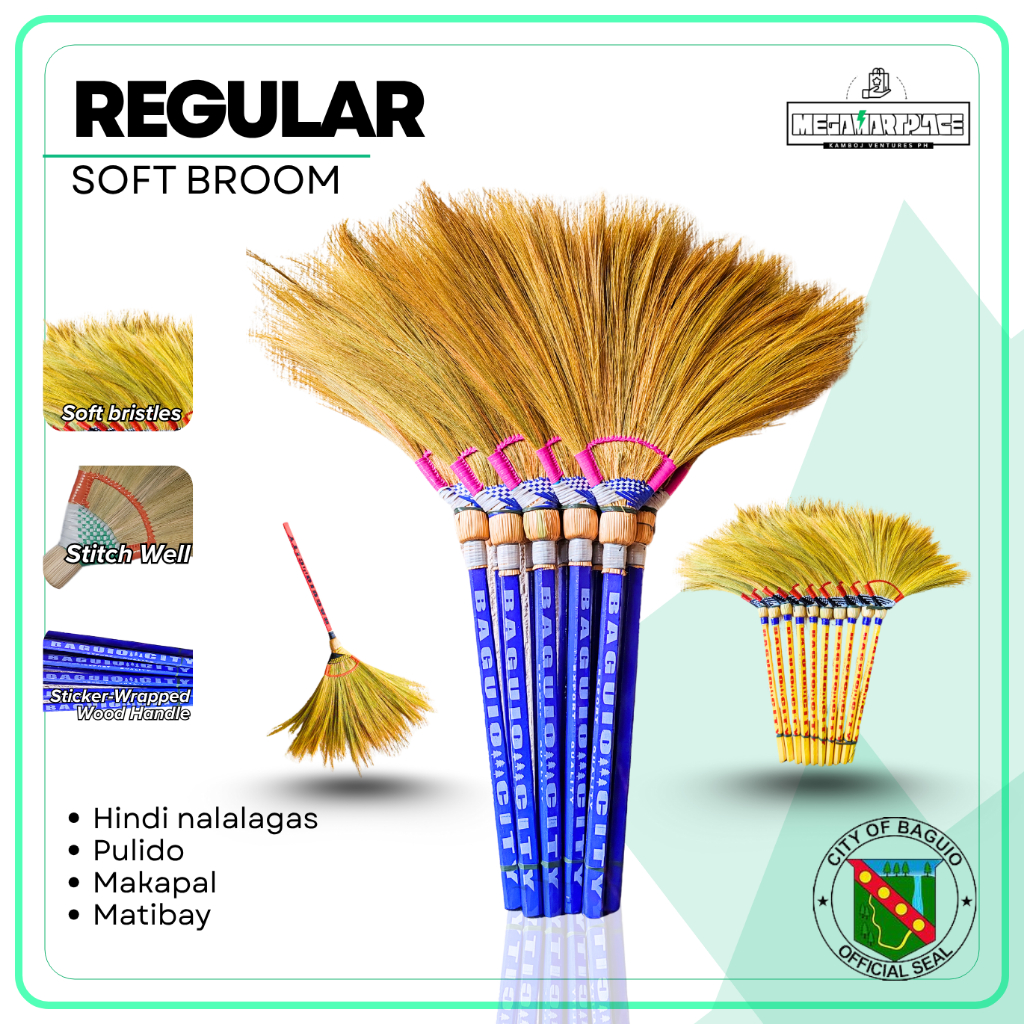 MegaMartPlace Regular Size Soft Brooms Walis tambo Makapal at Matibay ...