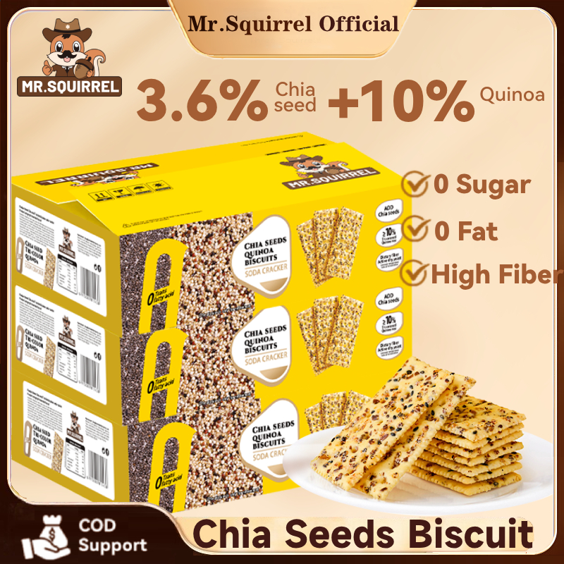 30PCS/Box Chia Seed Biscuits with Tricolor Quinoa and Soda Crackers for ...
