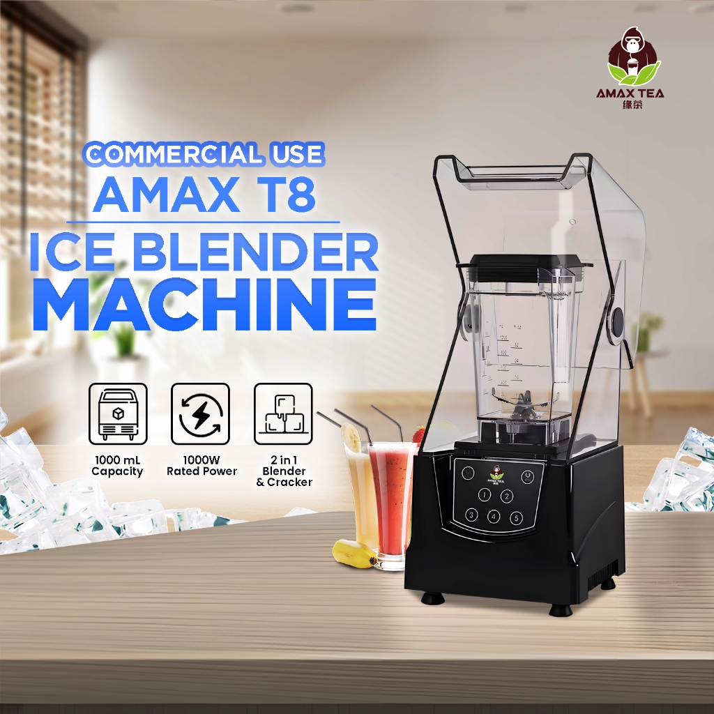 Amax Heavy Duty Ice Blender T8/Amax C6S Ice Crushing For Shake Soy Milk ...