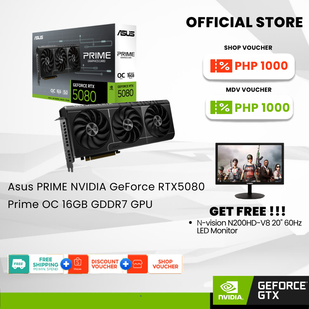 Asus PRIME NVIDIA® GeForce RTX™5080 Prime OC 16GB GDDR7 GPU | Shopee ...