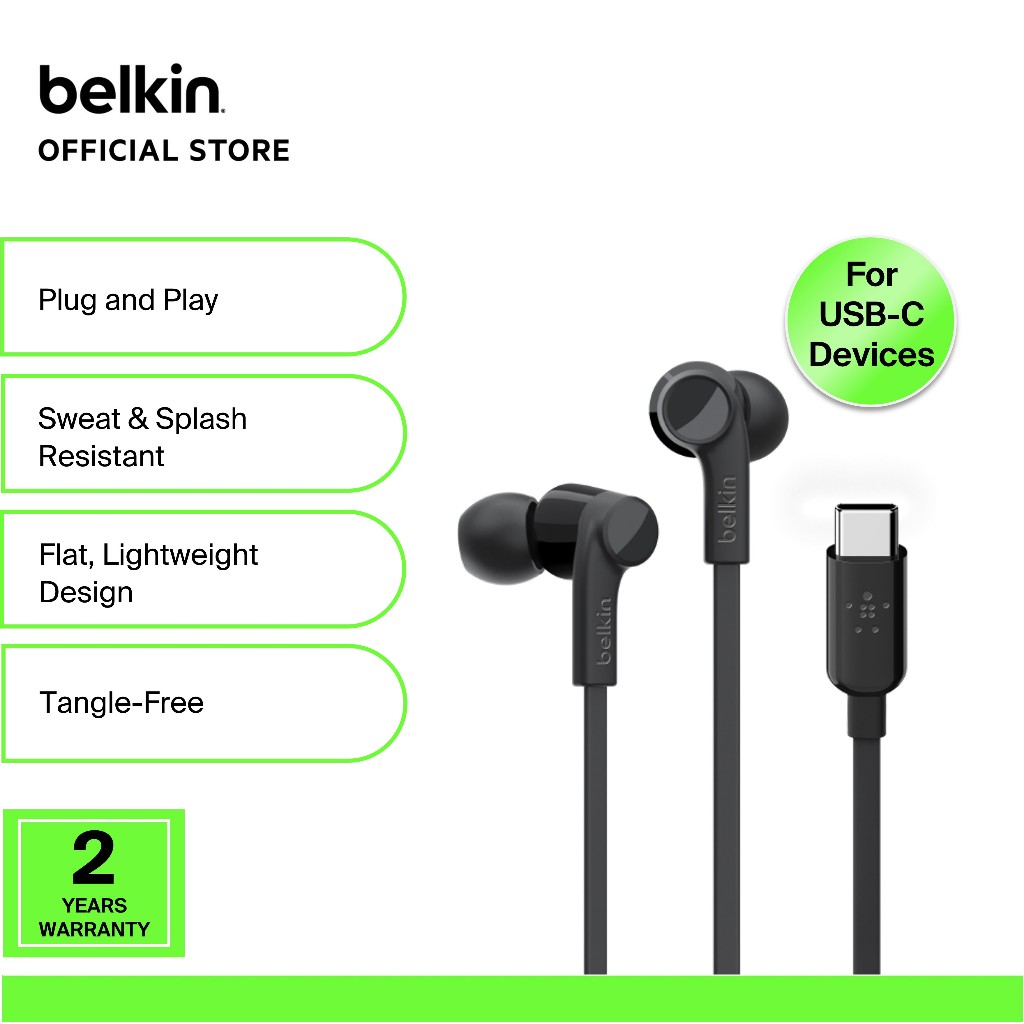 Belkin SoundForm™ Wired Earbuds with USB-C Connector | Shopee Philippines
