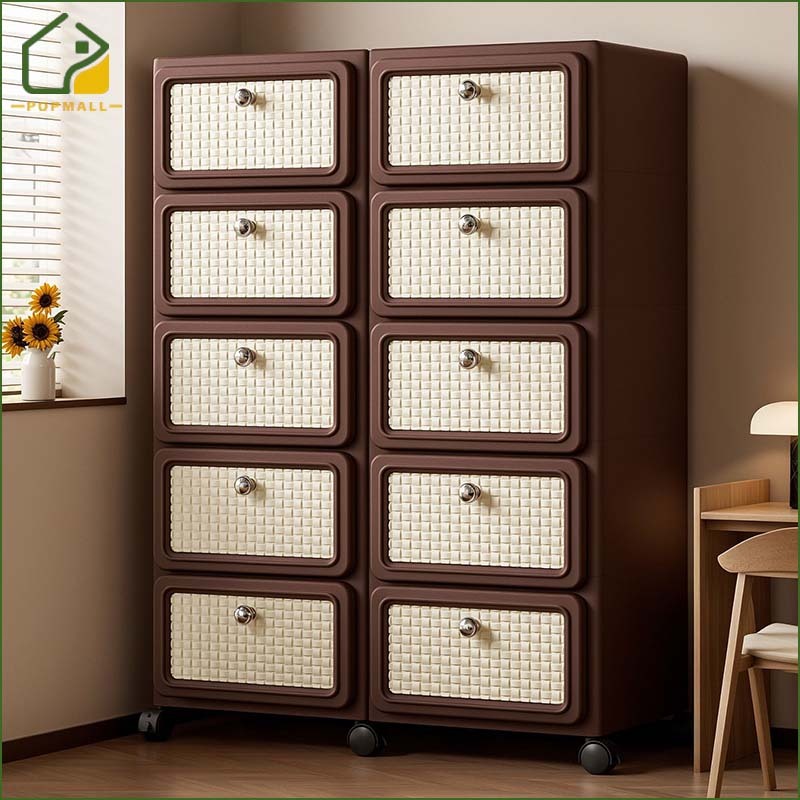 PoP Storage Drawer Cabinet 2 Row Home Organizer With Wheels Grocery ...
