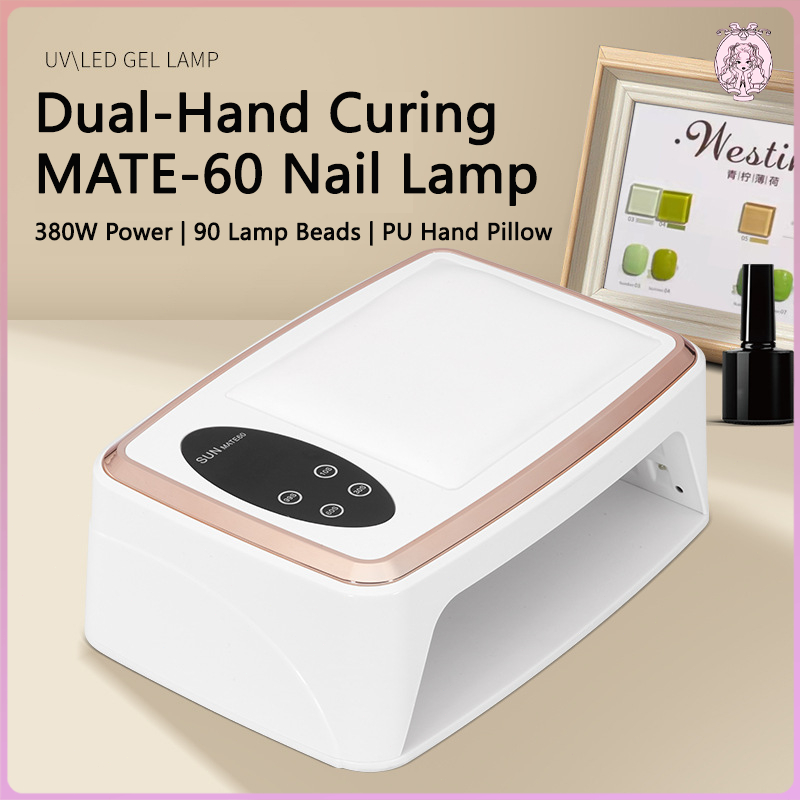 Nail Hand Rest 380W UV Light Digital Display Timer Nail Baking Lamp ...