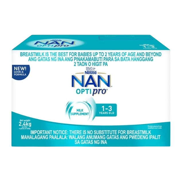 NAN OptiPro THREE for 1 to 3 years 2.4kg (4 x 600g) | Shopee Philippines