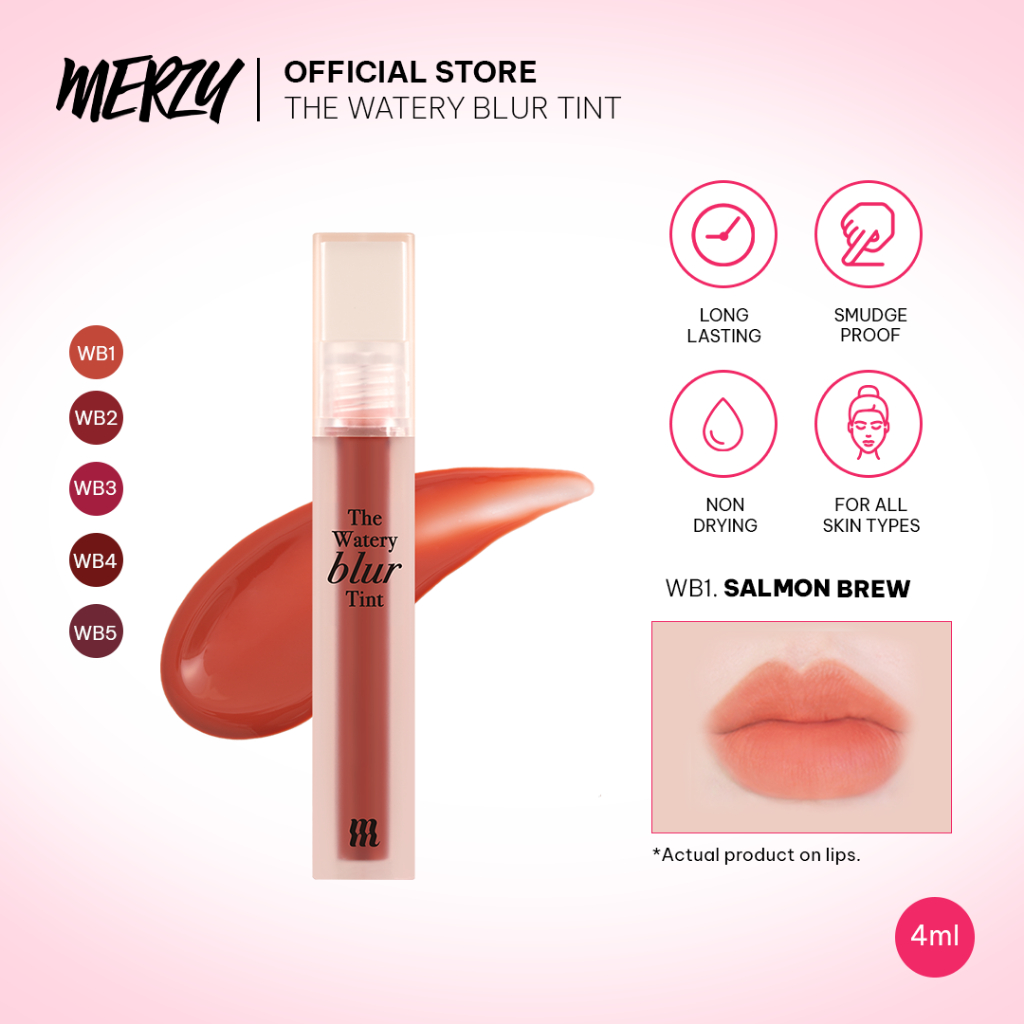 Merzy The Watery Blur Tint [MLBB, ultra light, non-drying, long wearing, Korean KBeauty ...