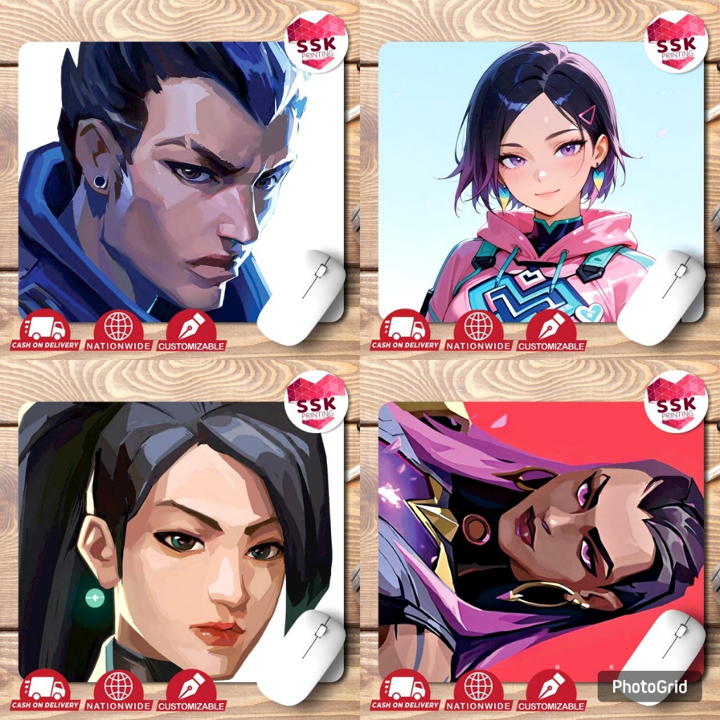 Game | Valorant Character Designs Mousepad | 5MM Thickness | Shopee ...