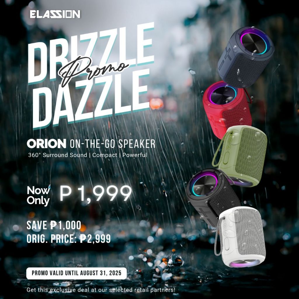 Elassion l Orion Portable 360° Surround Sound Speaker IPX7 Waterproof ...