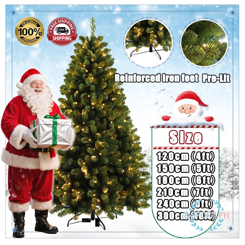 ESP Artificial Green PVC Christmas Tree with light Christmas Decor ...