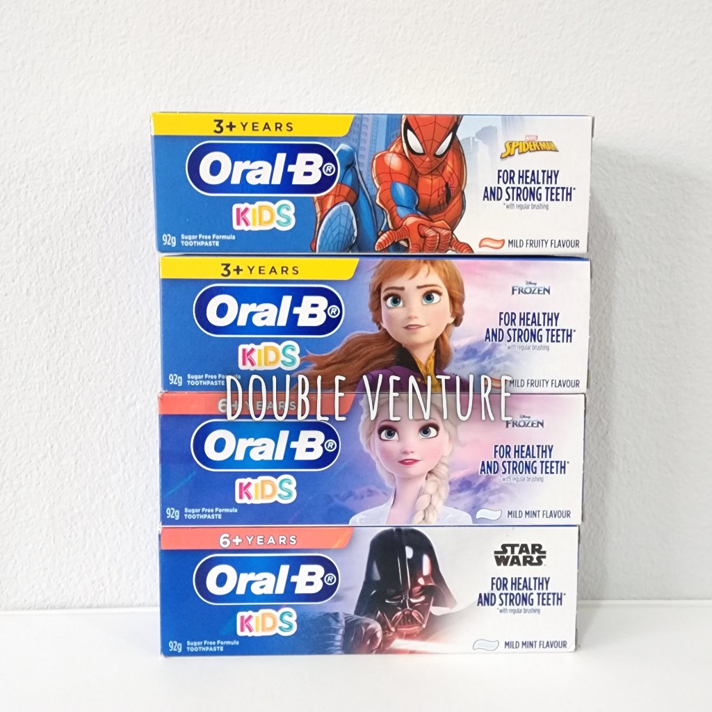 Oral B Kids Toothpaste 3+ or 6+ Years 92g (Frozen, Spiderman, Star Wars ...